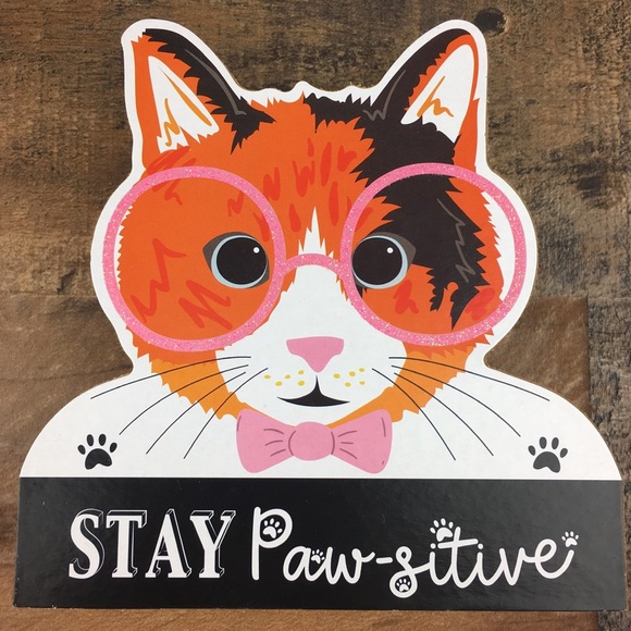 Accents | New Stay Pawsitive Cat Table Decor Home Accent | Poshmark